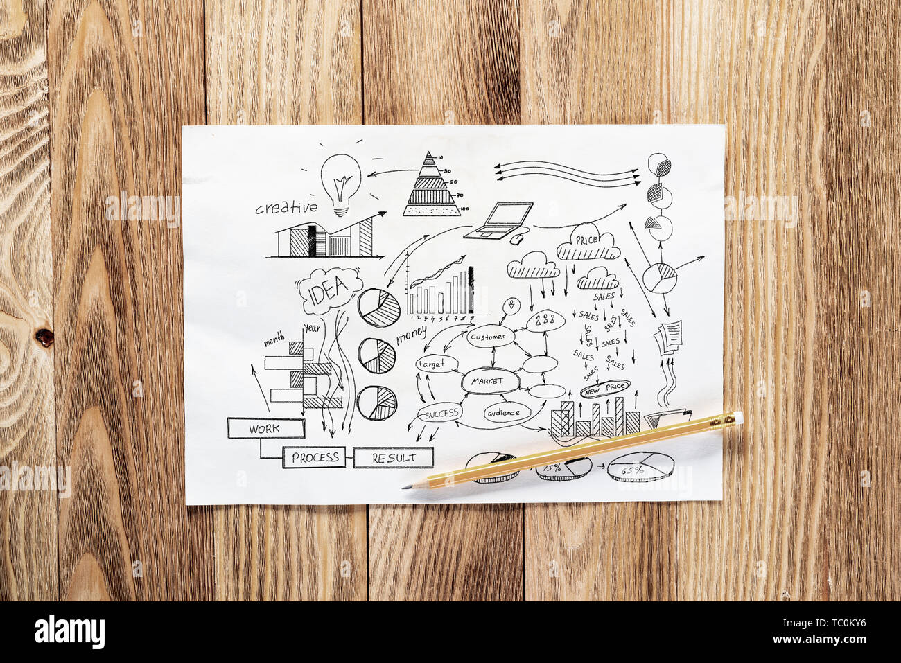Hand draw doodle charts hi-res stock photography and images - Alamy