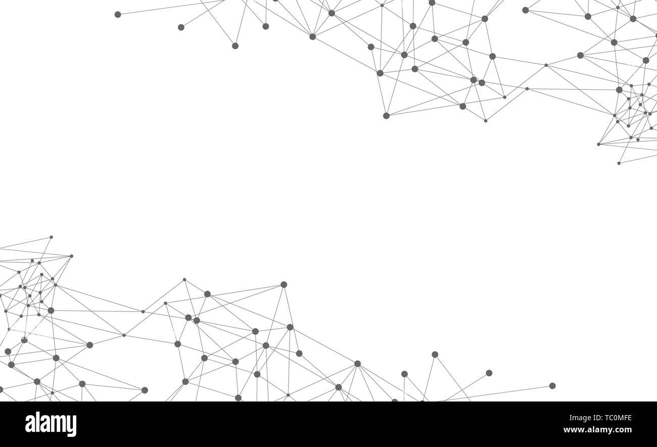 Interconnected lines and dots for internet concept. Big data concept ...