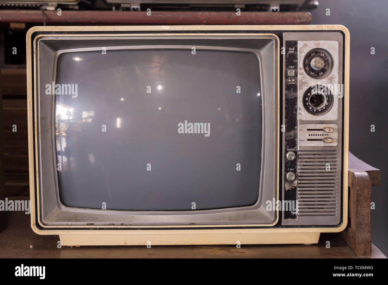 Old TV close-up Stock Photo - Alamy