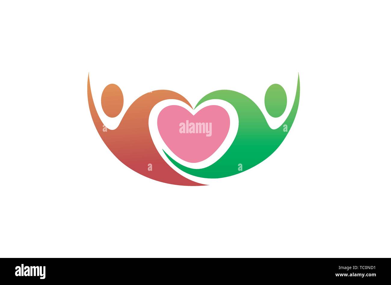 Creative Abstract Couple And heart inside Symbol Logo Vector Design ...