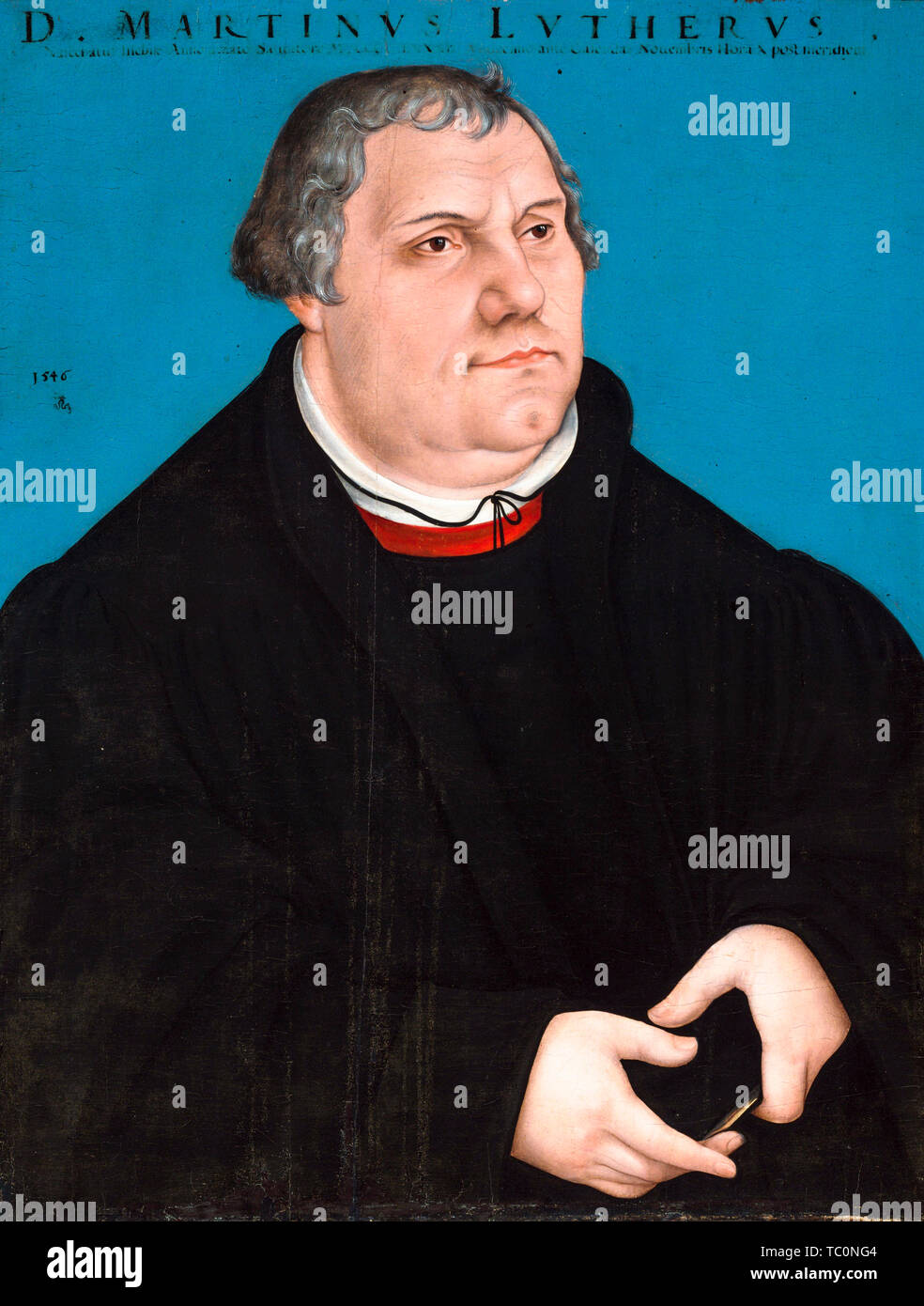 Lucas Cranach the Elder, Martin Luther, portrait painting, 1546 Stock ...