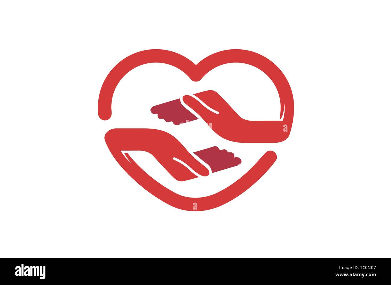 Creative Hands and Heart Symbol Logo Vector Symbol Design Illustration ...