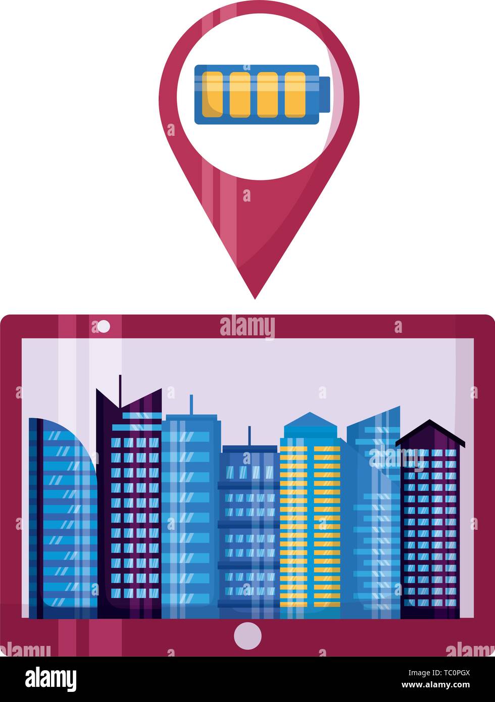 mobile smart city battery energy Stock Vector Image & Art - Alamy