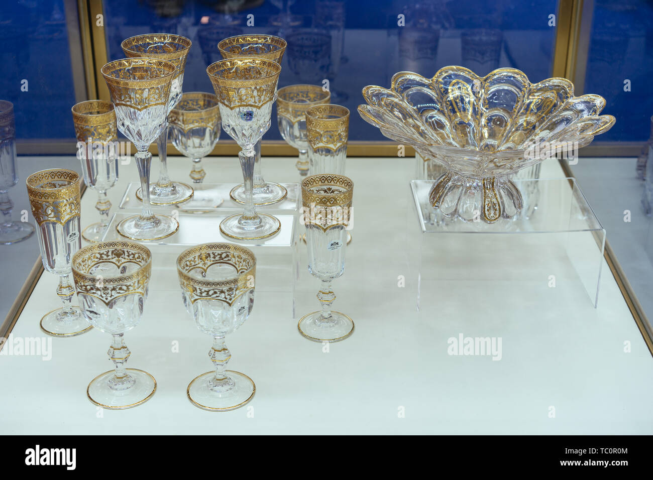 Crystal tea set Stock Photo - Alamy