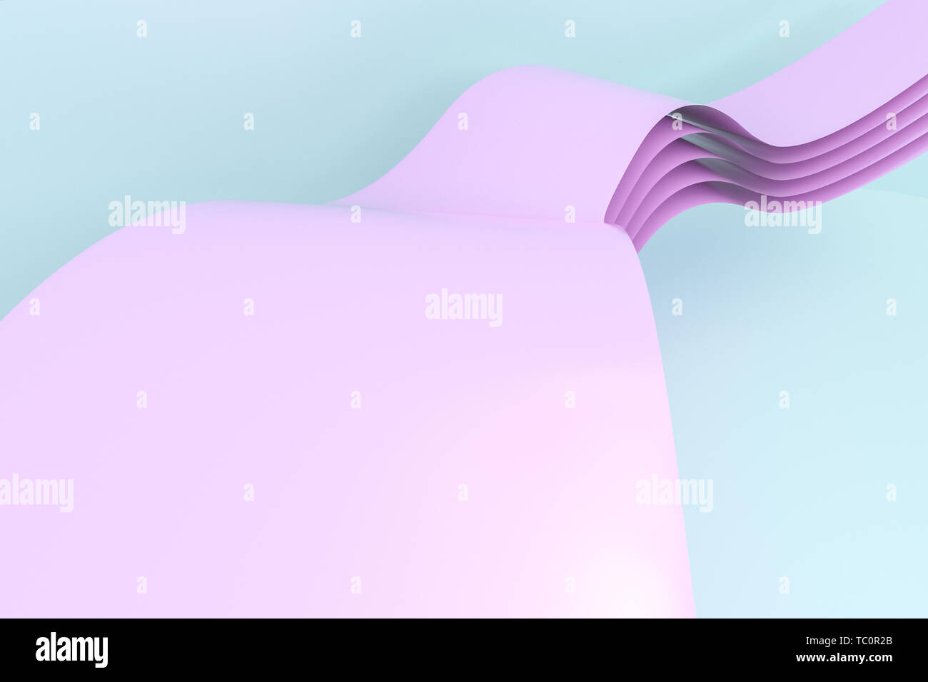Three-dimensional rendering, pink gradient curved background Stock ...