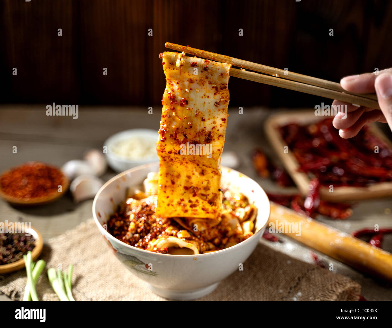 Chicken noodles noodles with grain hi-res stock photography and images ...