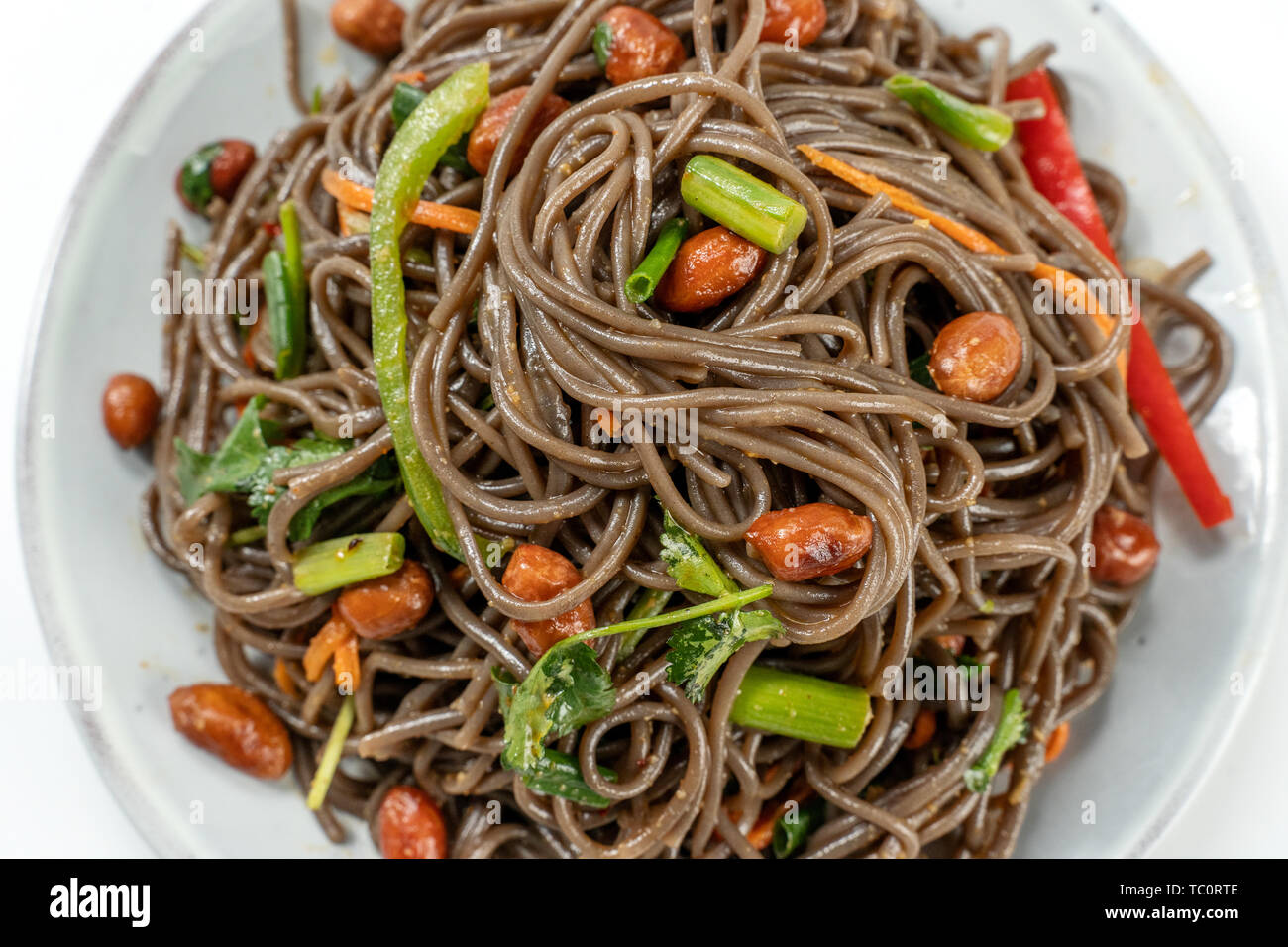 Japanese buckwheat noodles Stock Photo - Alamy