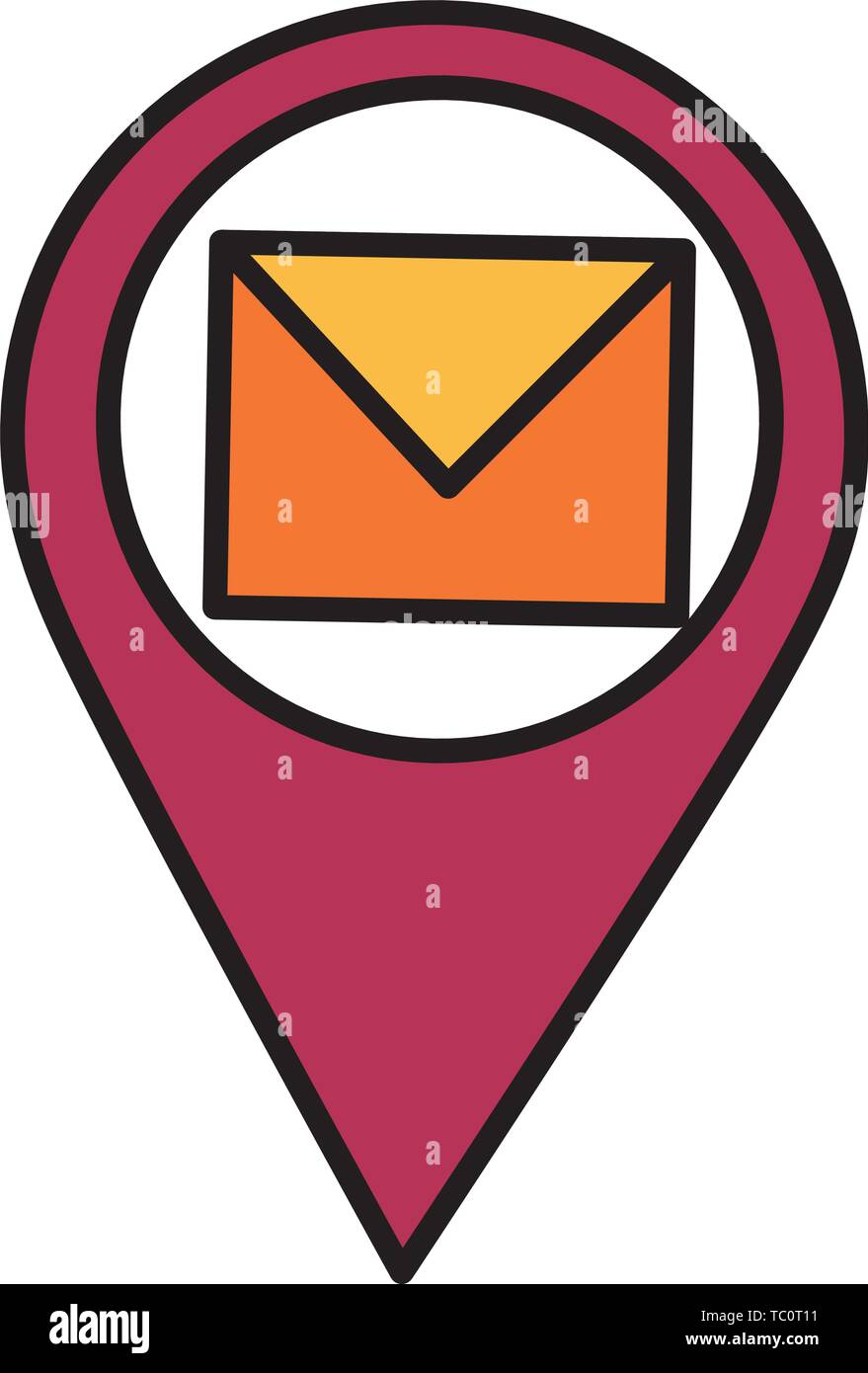 navigation pointer mail vector illustration Stock Vector Image & Art ...