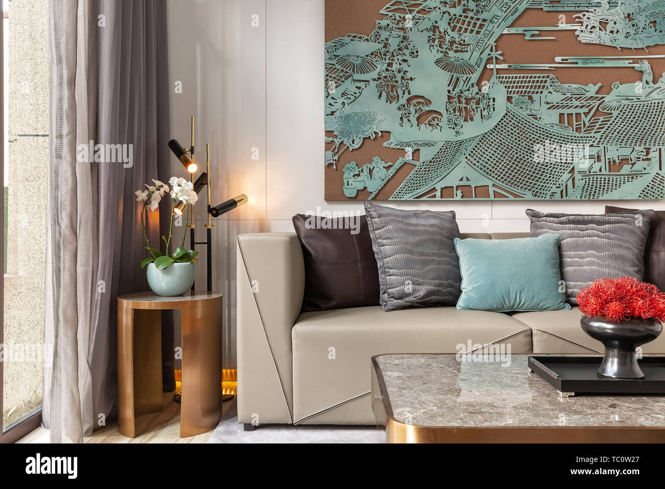 Interior design, sales office design, VIP negotiation area Stock Photo ...