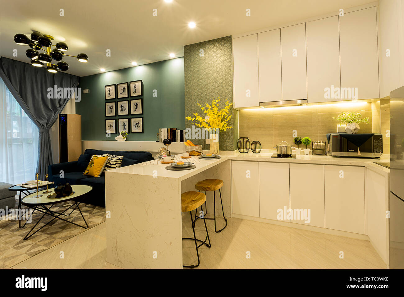 Interior design sample room contact V letter: Cheng730 Stock Photo - Alamy