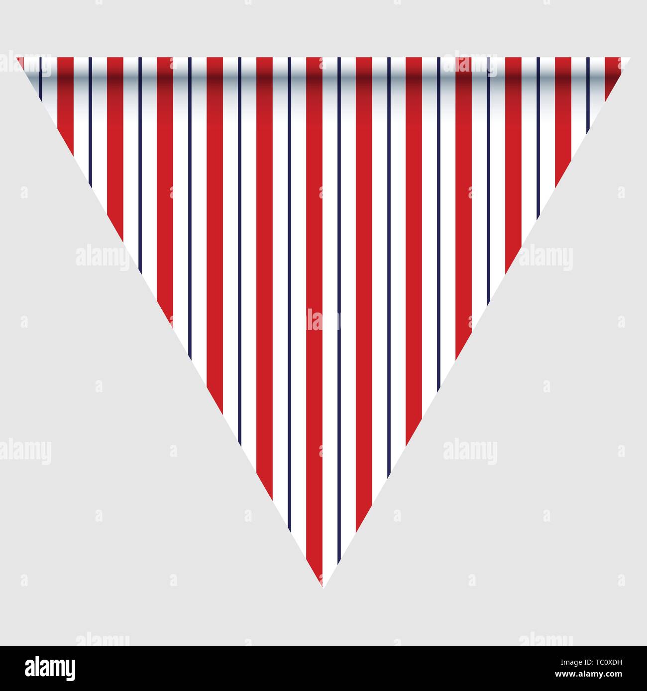 Happy holyday day triangular flag for planar festivals with red, blue ...