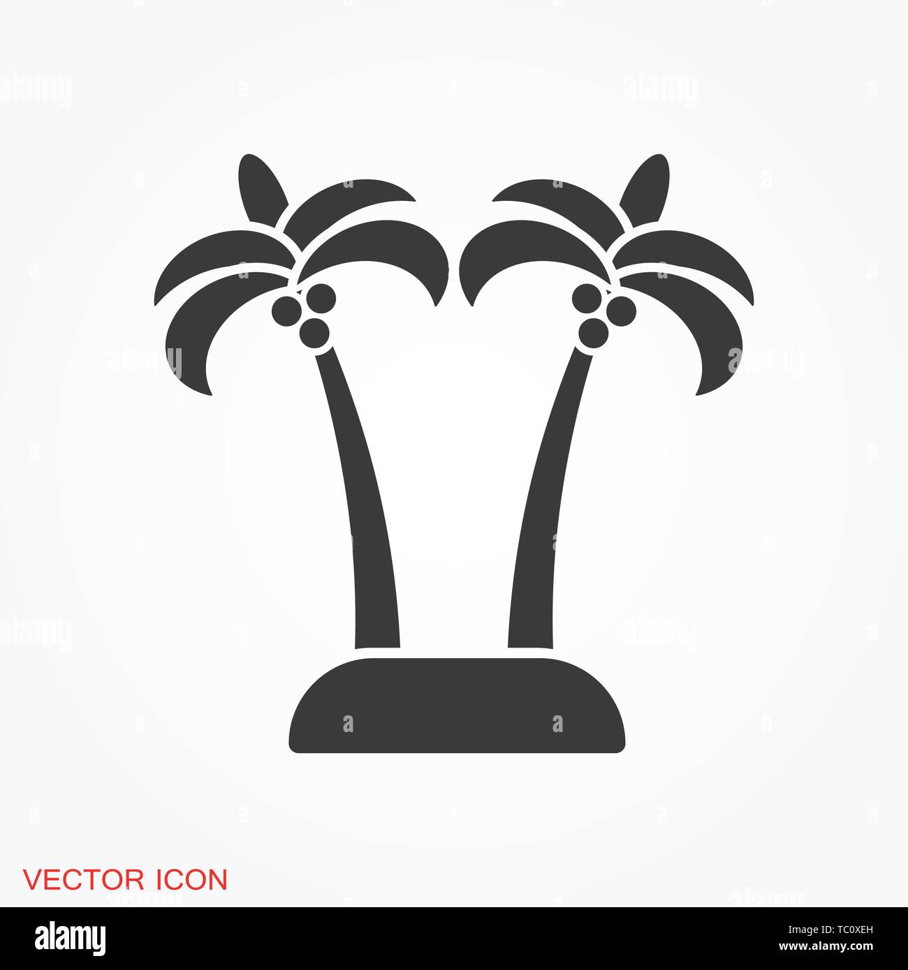 Coconut trees Icon vector sign symbol Stock Vector Image & Art - Alamy