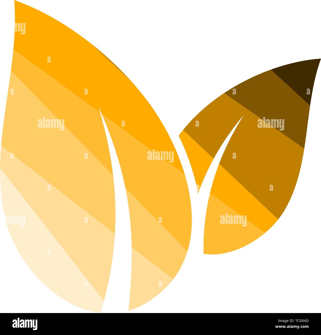 Spa Leaves Icon. Flat Color Ladder Design. Vector Illustration Stock ...