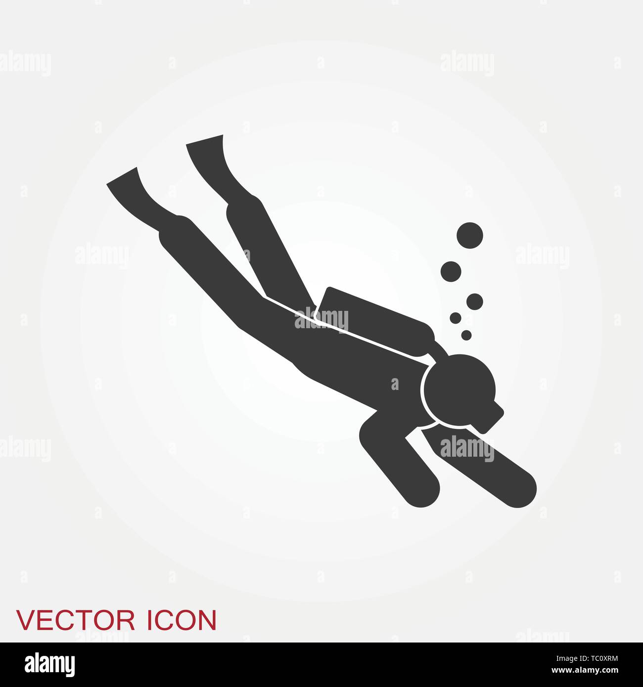Scuba diver icon vector sign symbol Stock Vector Image & Art - Alamy