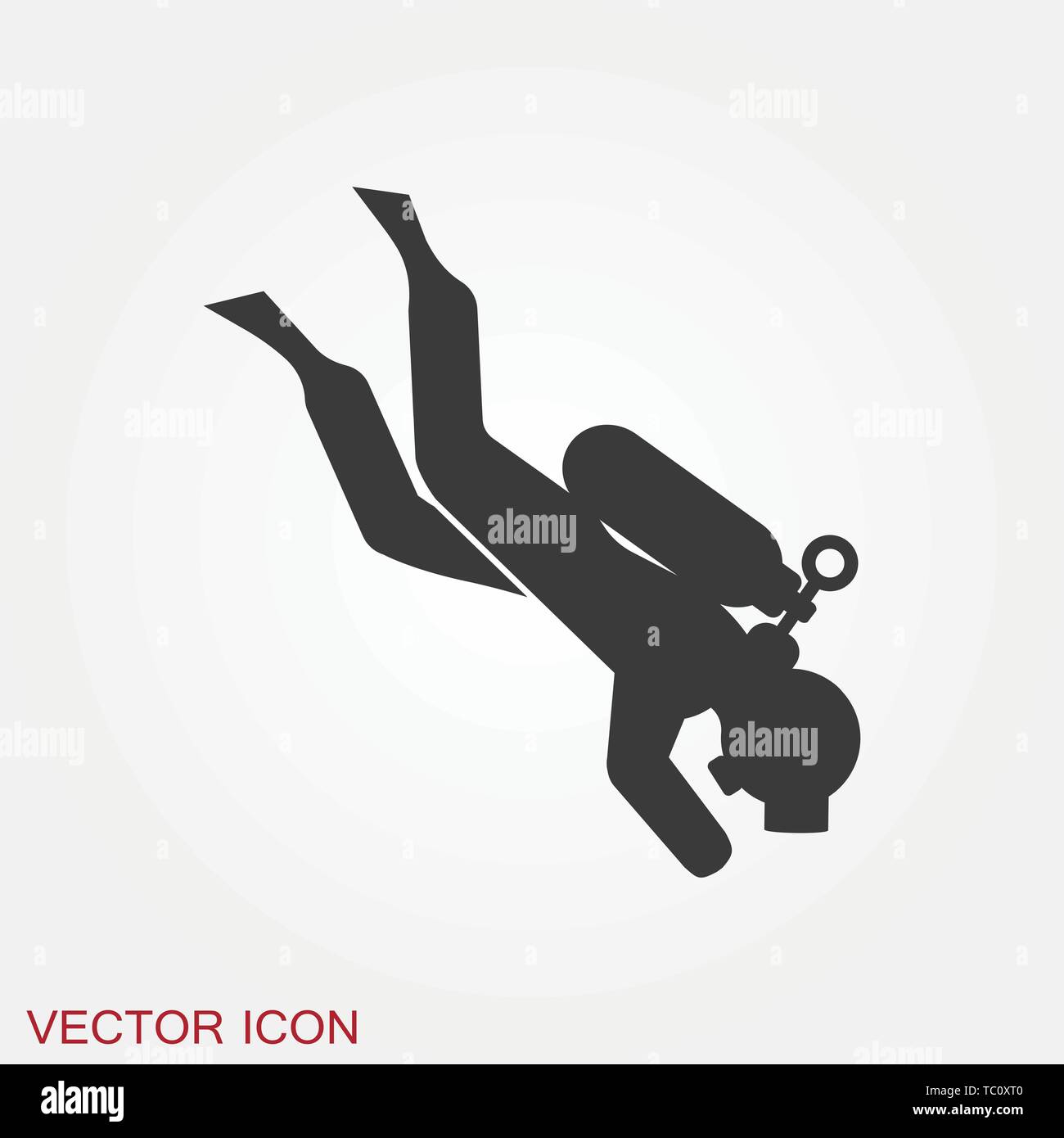 Scuba diver icon vector sign symbol Stock Vector Image & Art - Alamy