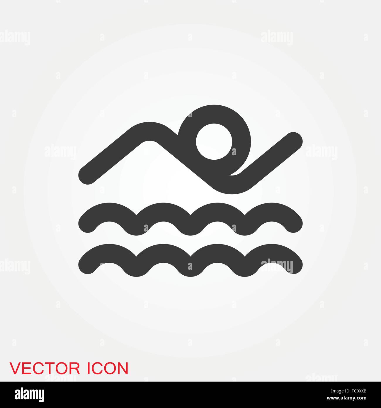 Male swimmer freestyle Stock Vector Images - Alamy