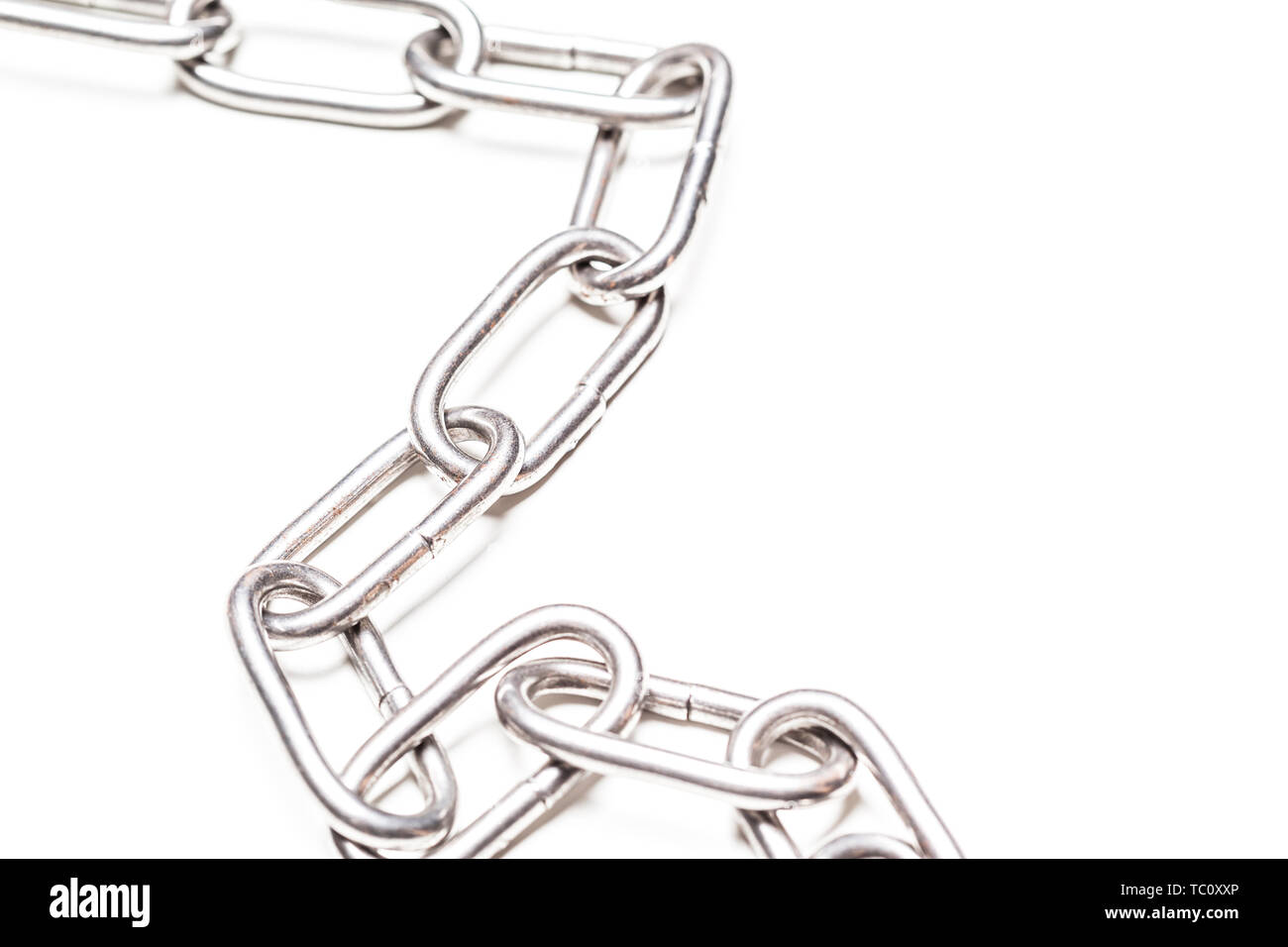 Chains white background Stock Photo - Alamy
