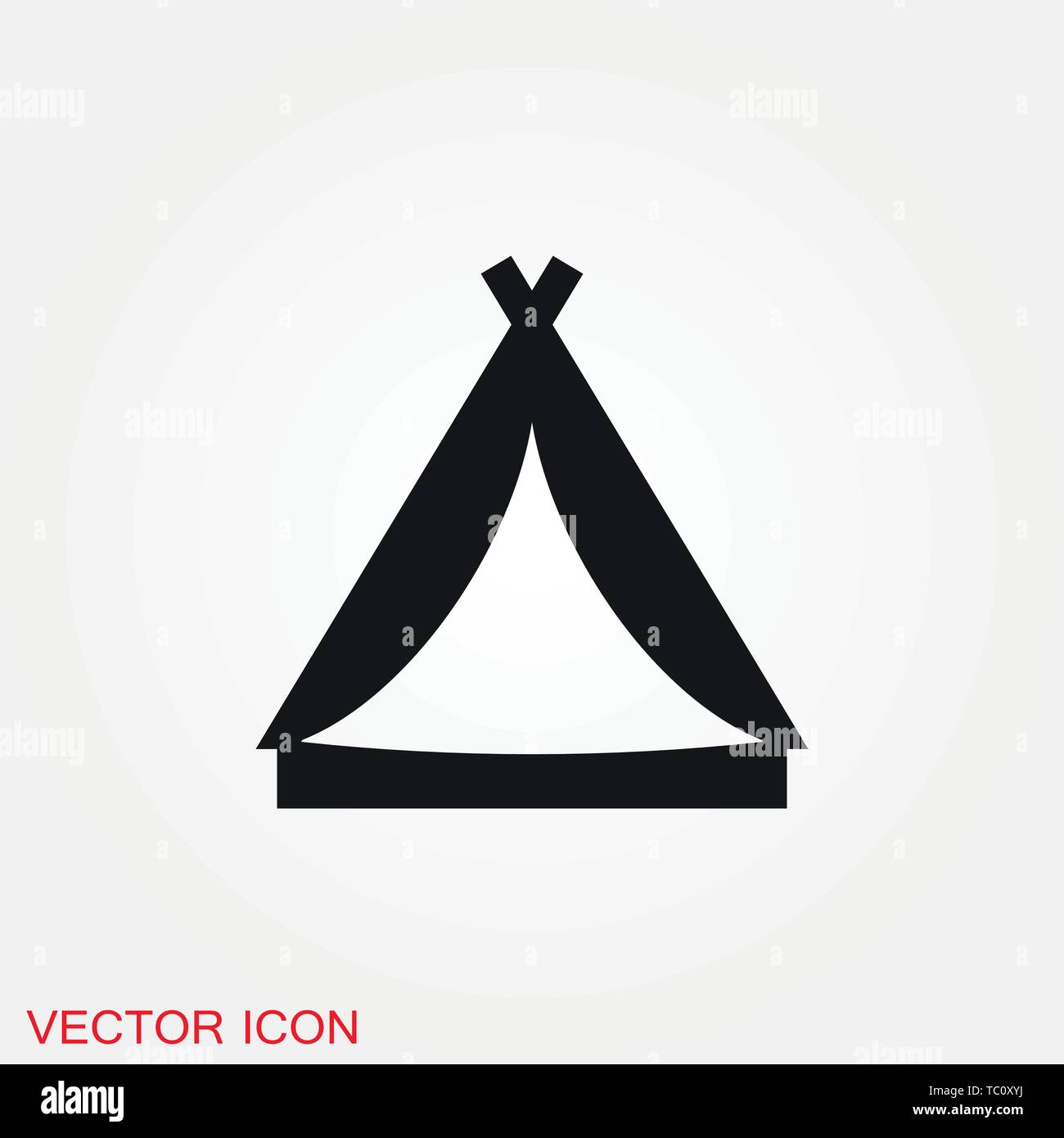 Camping tent icon vector sign symbol for design Stock Vector Image ...