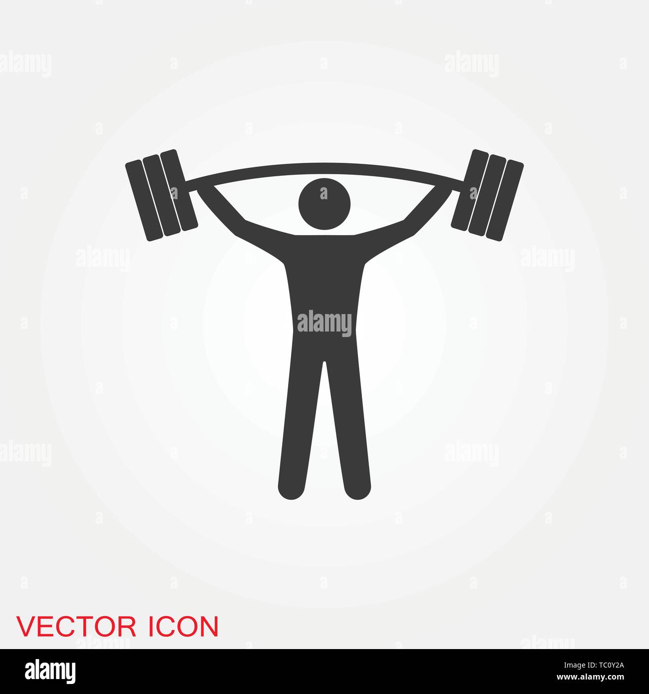 Weightlifter icon vector sign symbol for design Stock Vector Image ...