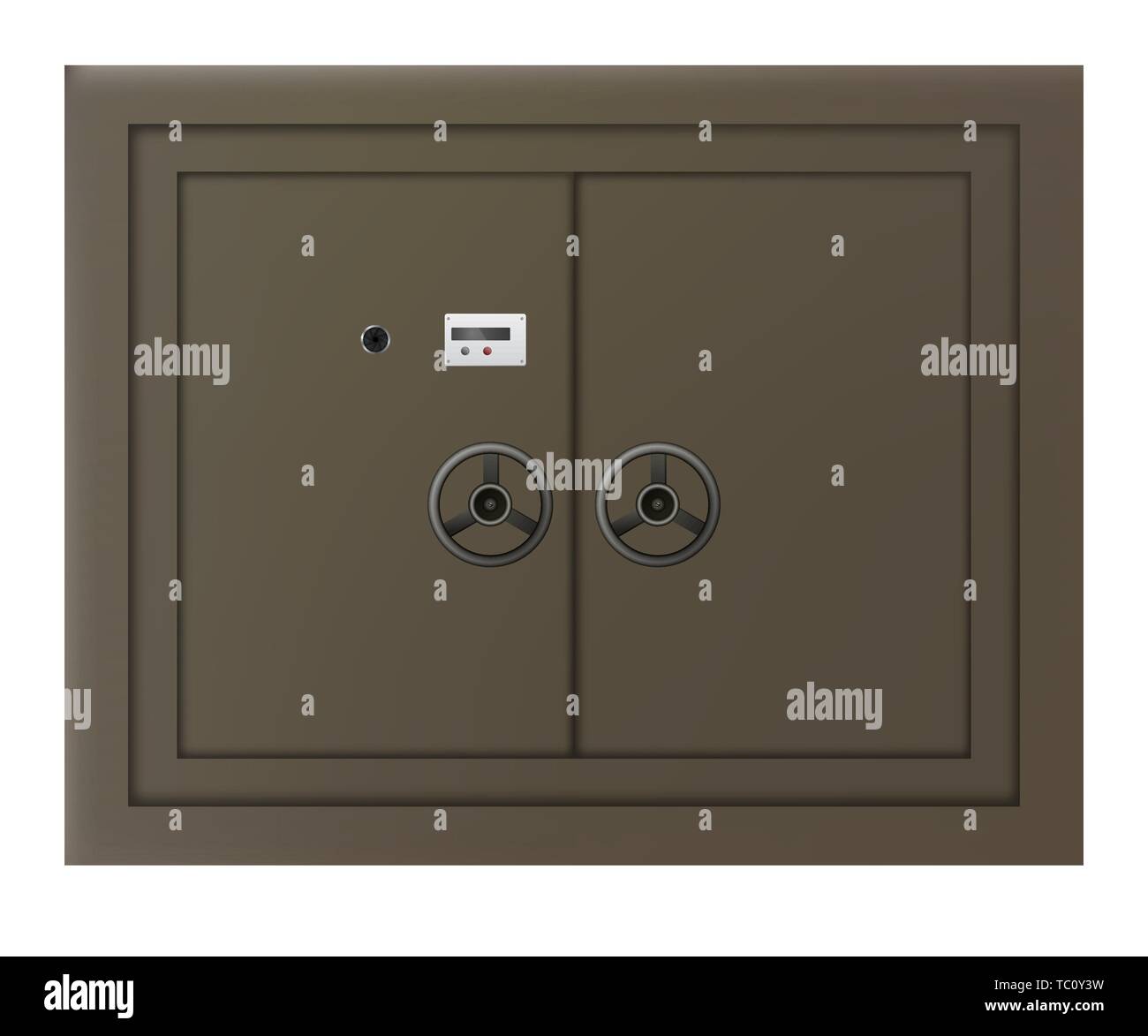 Door with password. Vector illustration. Secure Bank lock Stock Vector ...