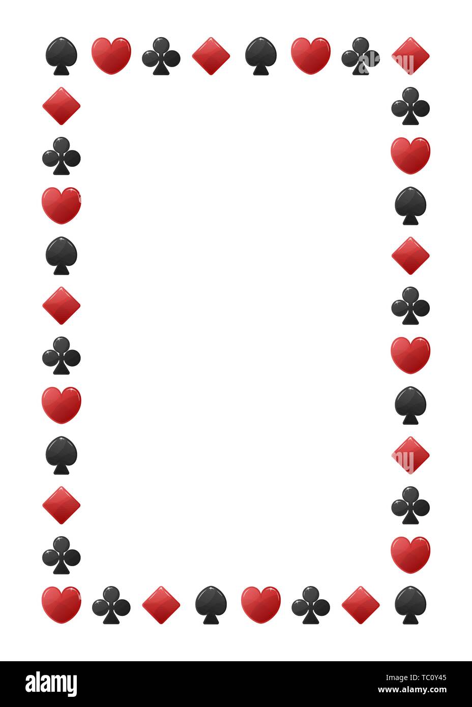 Card suit border hi-res stock photography and images - Alamy