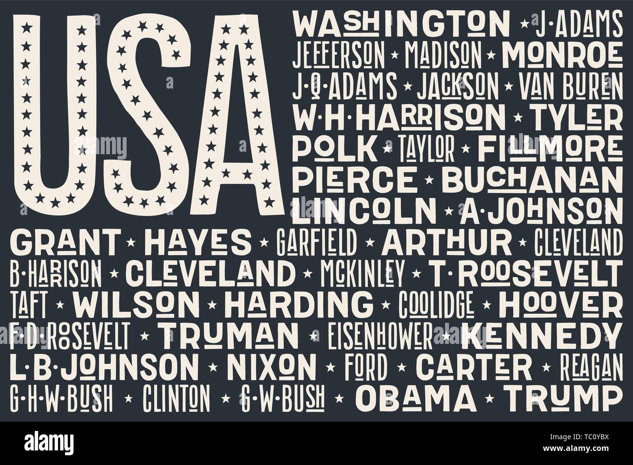 Flag USA. Poster of United States of America flag Stock Vector Image ...