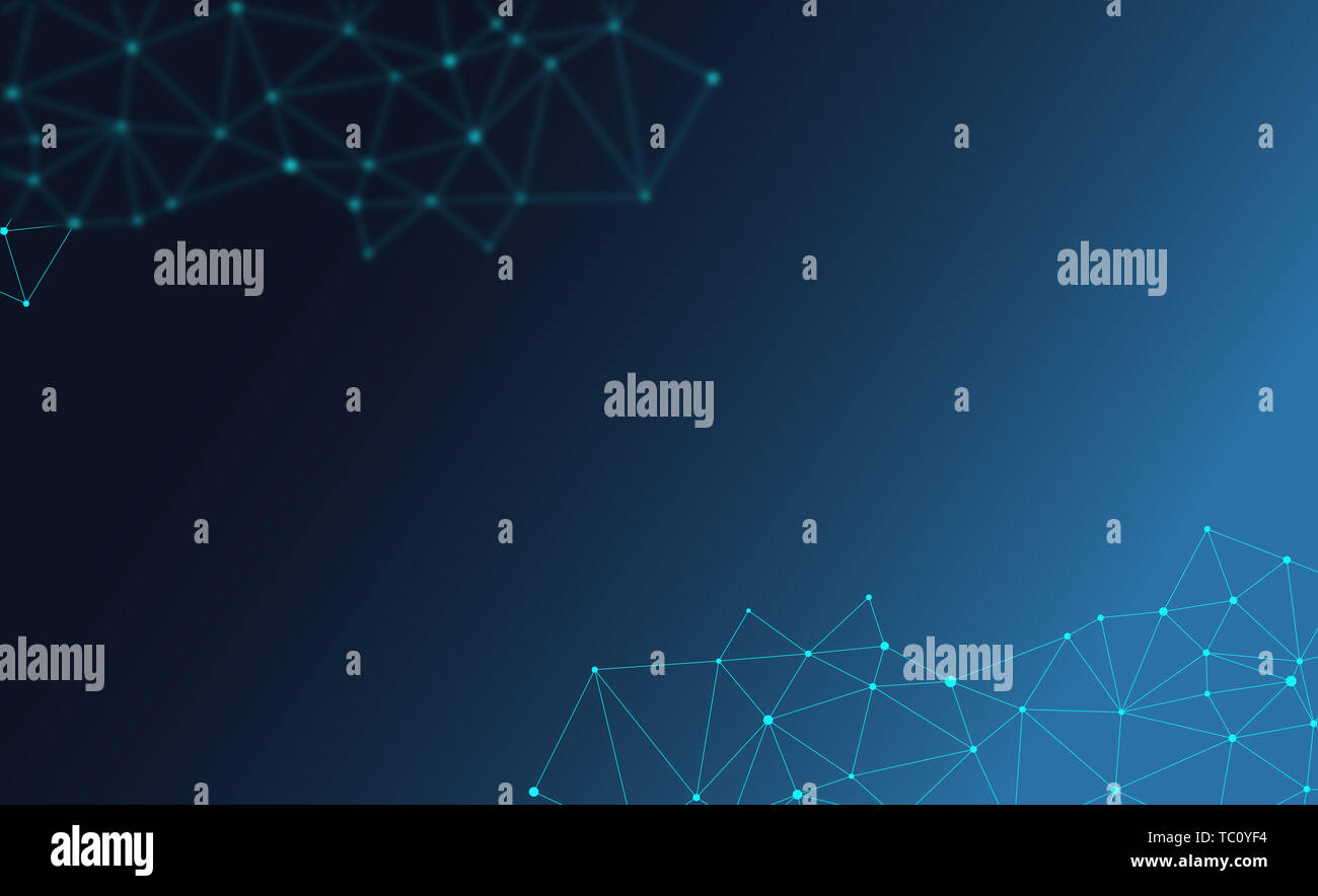 Interconnected dot wire material with a sense of technology. Big data ...