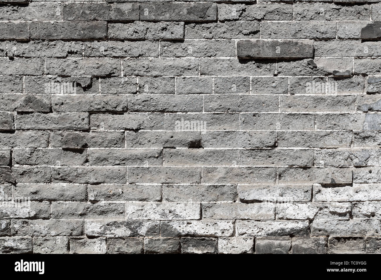 Old weathered gray brick walls Stock Photo - Alamy