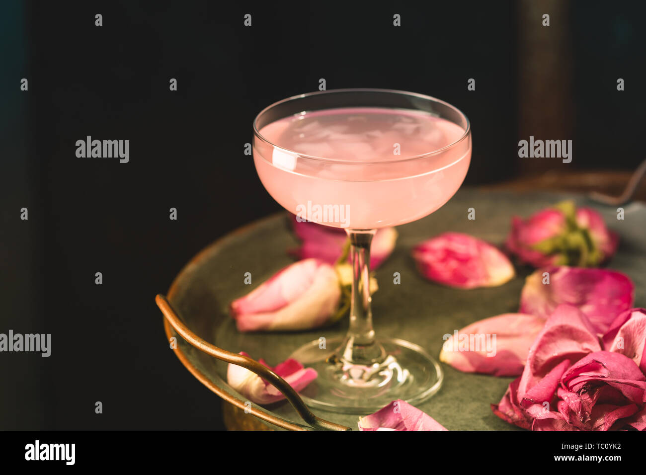 Light pink rose cocktail Stock Photo - Alamy