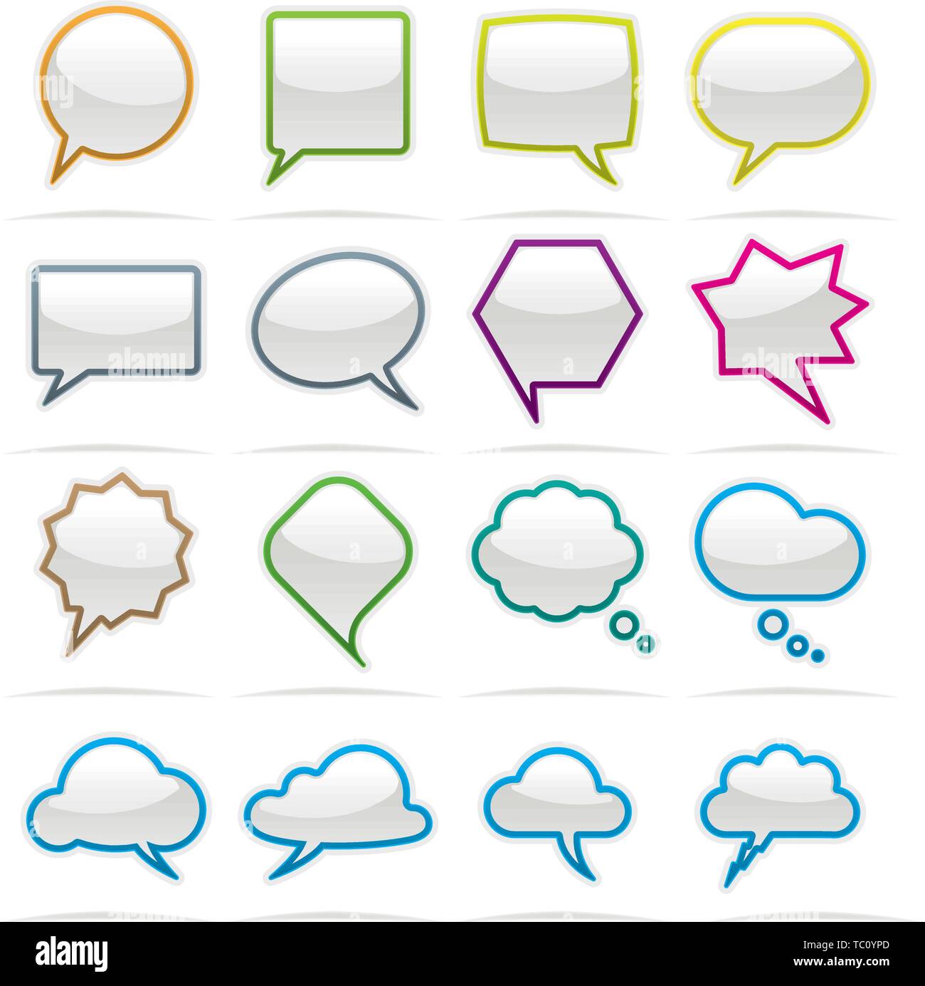 Thought bubble shapes Stock Vector Images - Alamy