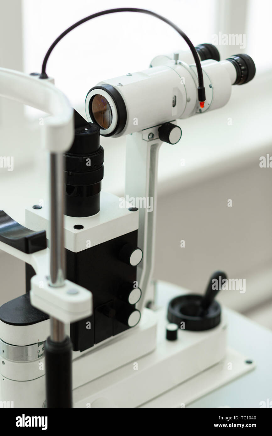 Eyesight checking. New innovative machine for vision examination ...