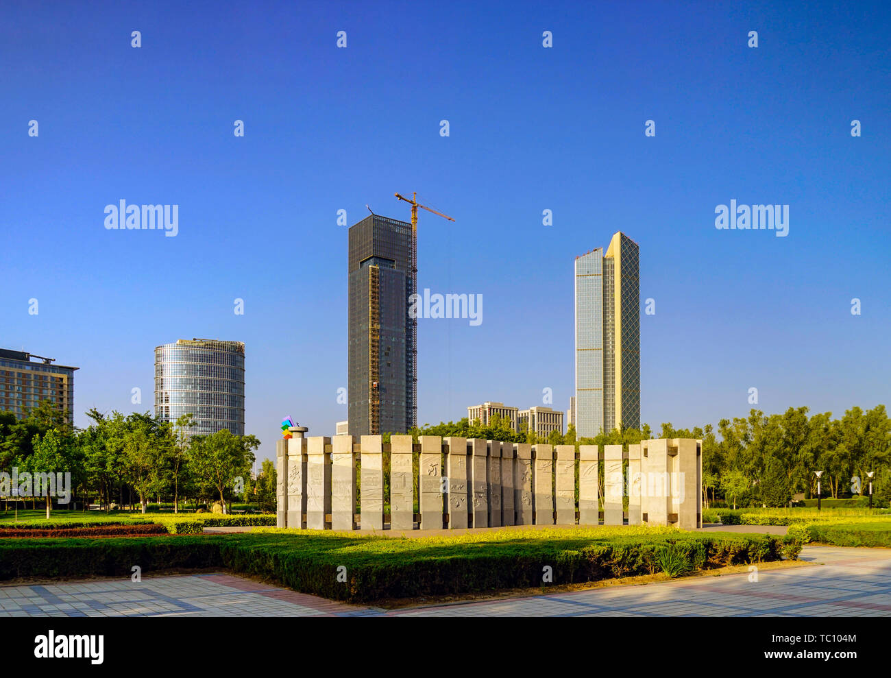 Architectural Scenery of Yinchuan City Stock Photo - Alamy