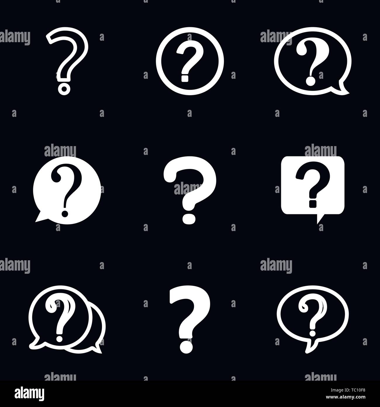 Information support, question mark icon vector sign symbol Stock Vector ...