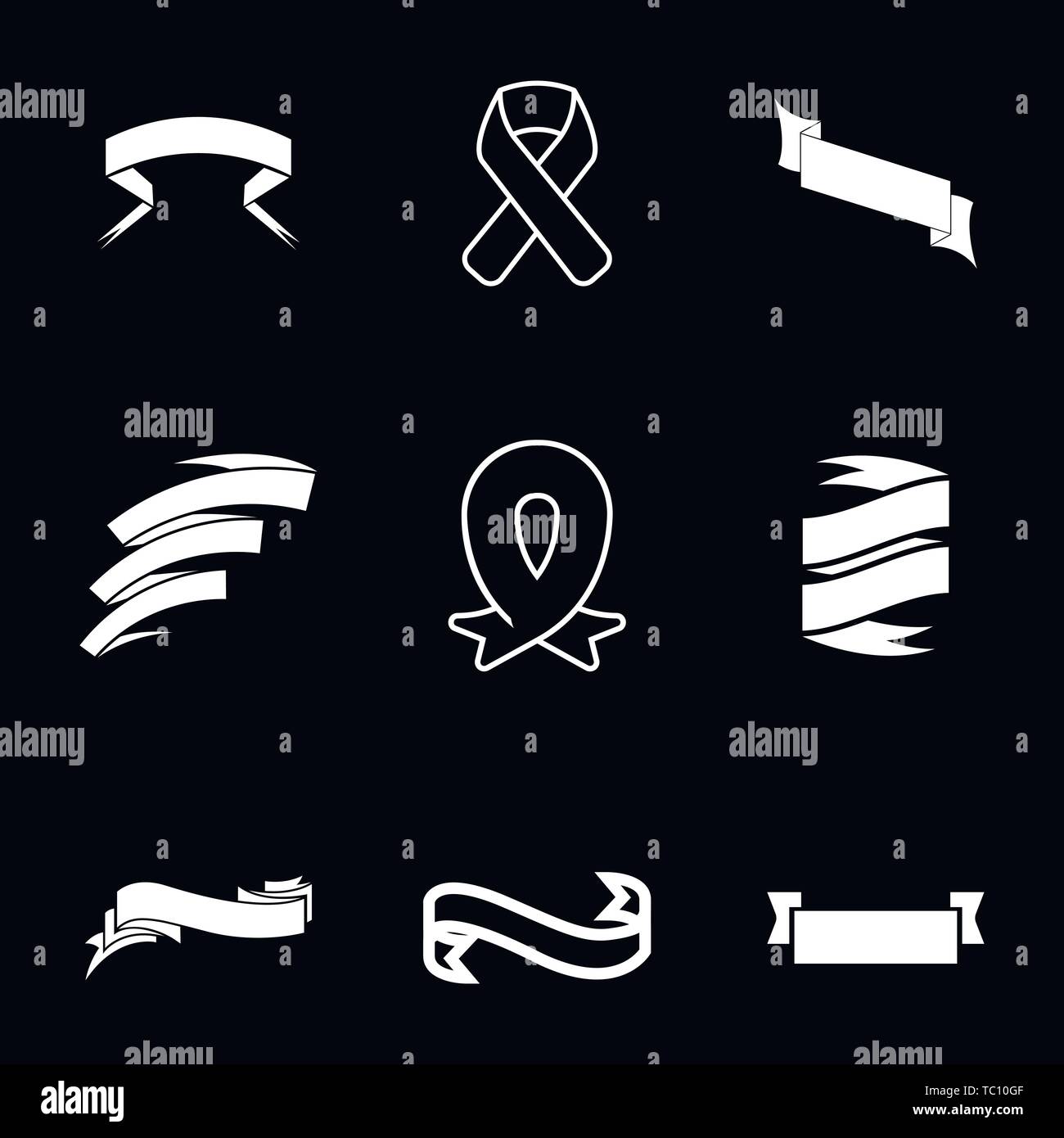Ribbon icon vector sign symbol Stock Vector Image & Art - Alamy