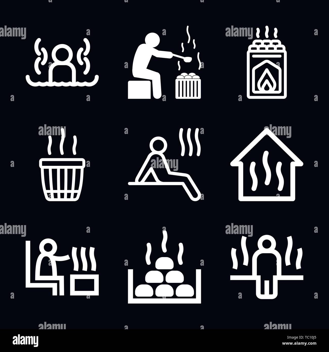 Sauna icon vector sign symbol Stock Vector Image & Art - Alamy