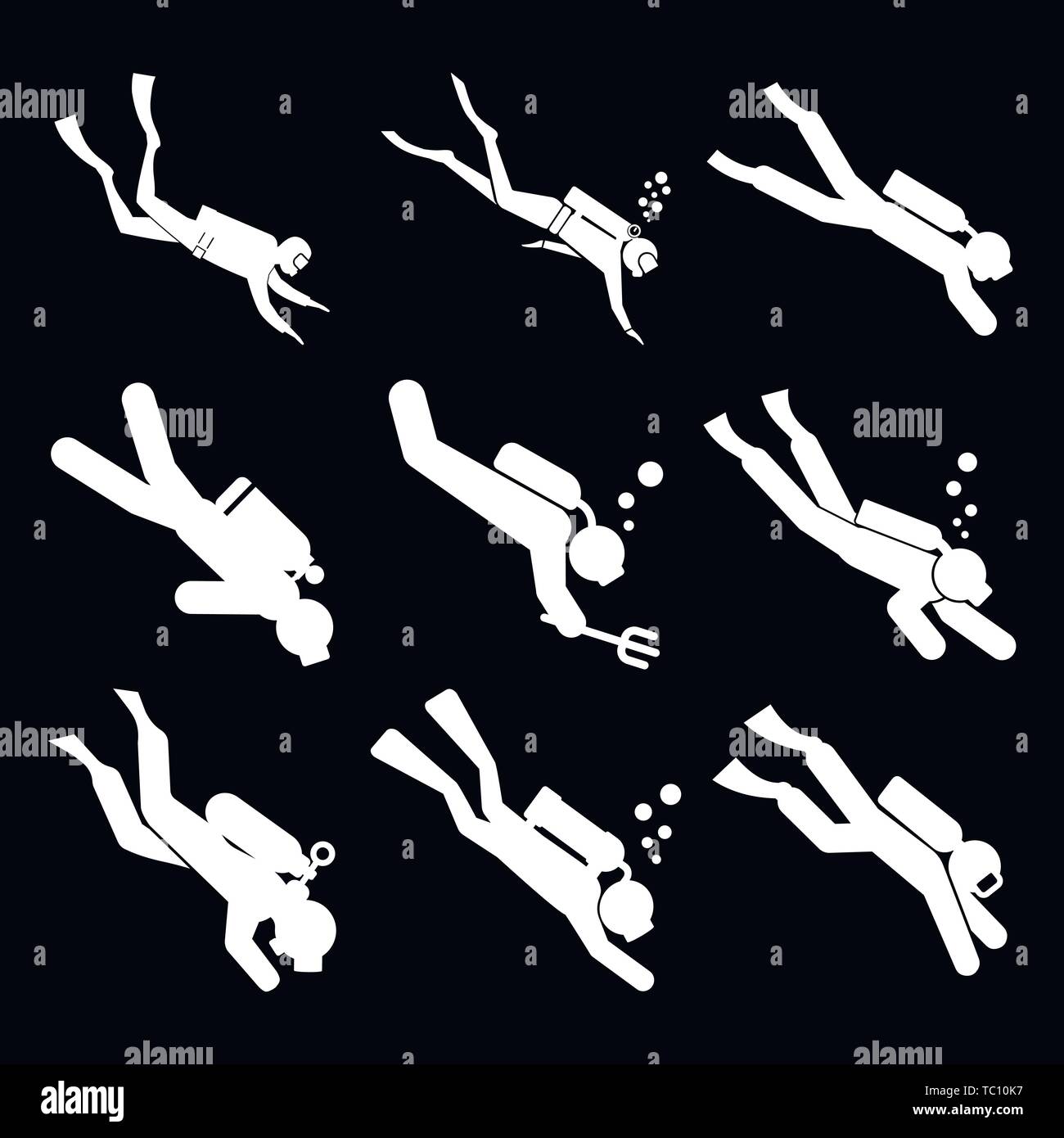 Scuba diver icon vector sign symbol Stock Vector Image & Art - Alamy