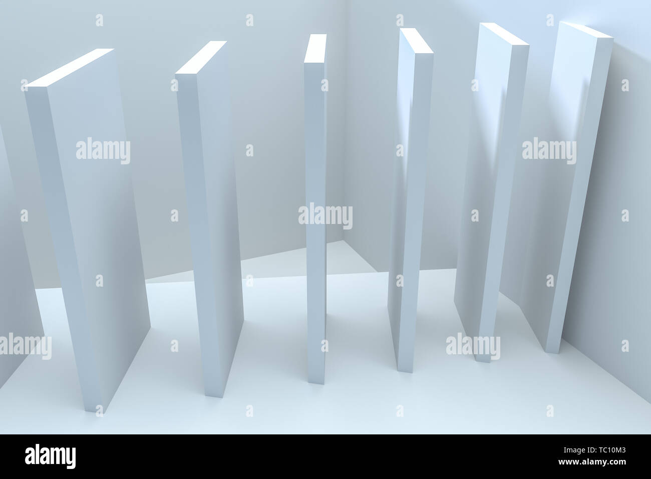 3D rendering,white building structure Stock Photo - Alamy