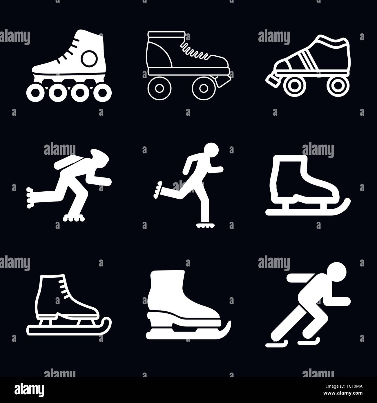 Skating icon vector sign symbol Stock Vector Image & Art - Alamy