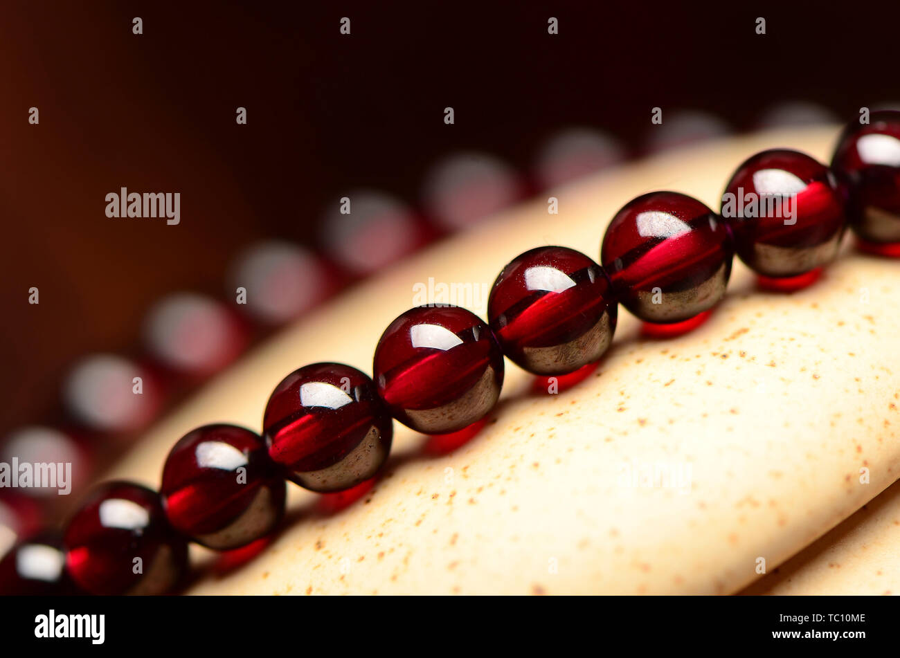 Garnet hand bracelet Stock Photo - Alamy