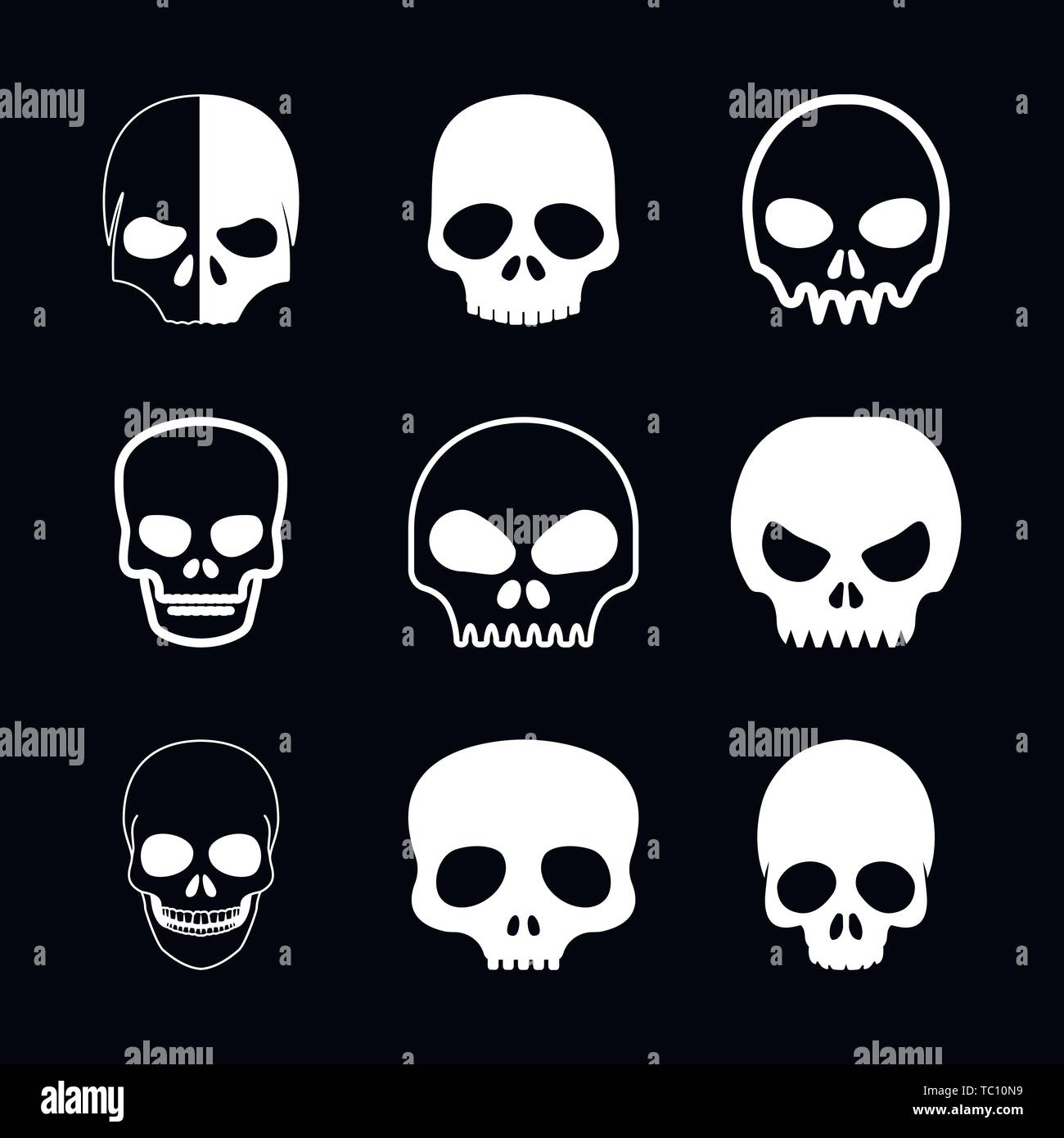Skull icon vector sign symbol Stock Vector Image & Art - Alamy