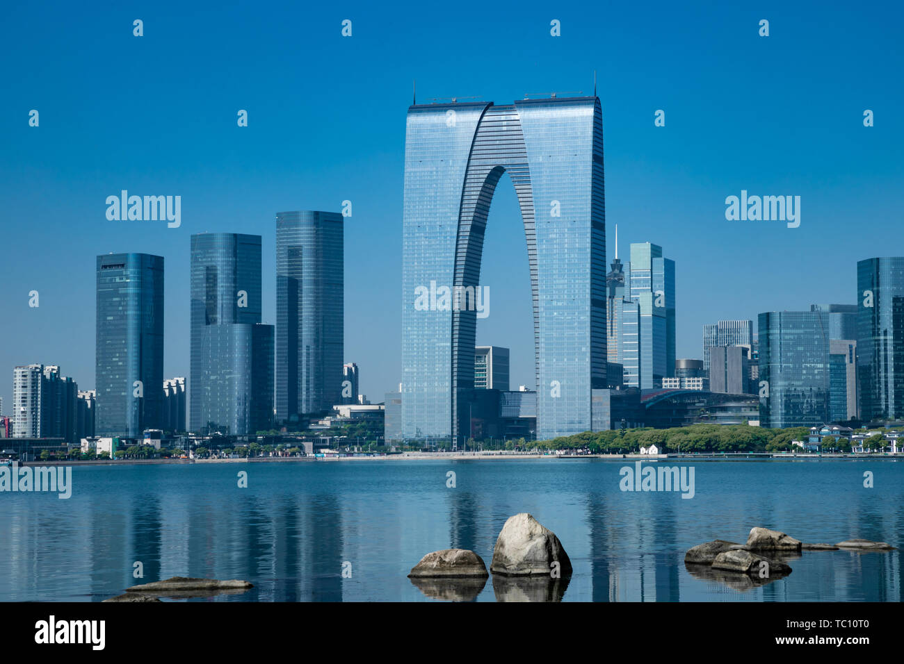 Oriental Gate Complex, Suzhou City Stock Photo - Alamy
