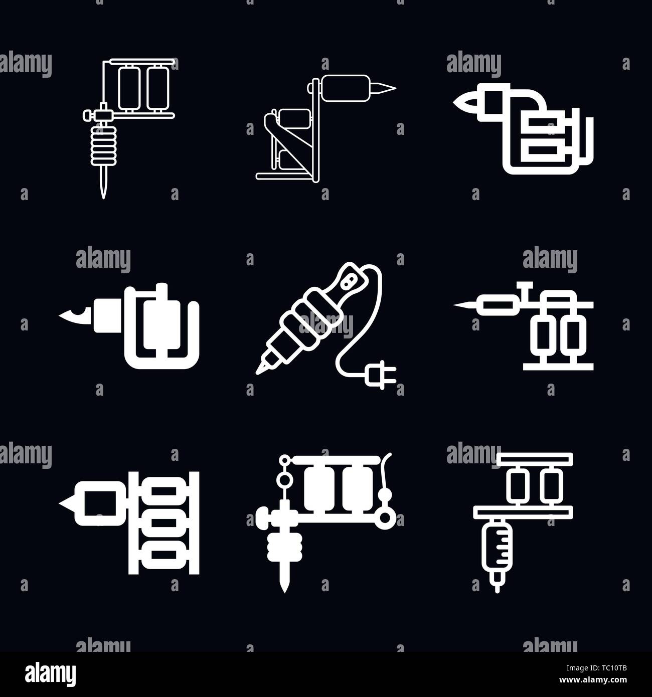 Tattoo Machine Icon vector sign symbol Stock Vector Image & Art - Alamy