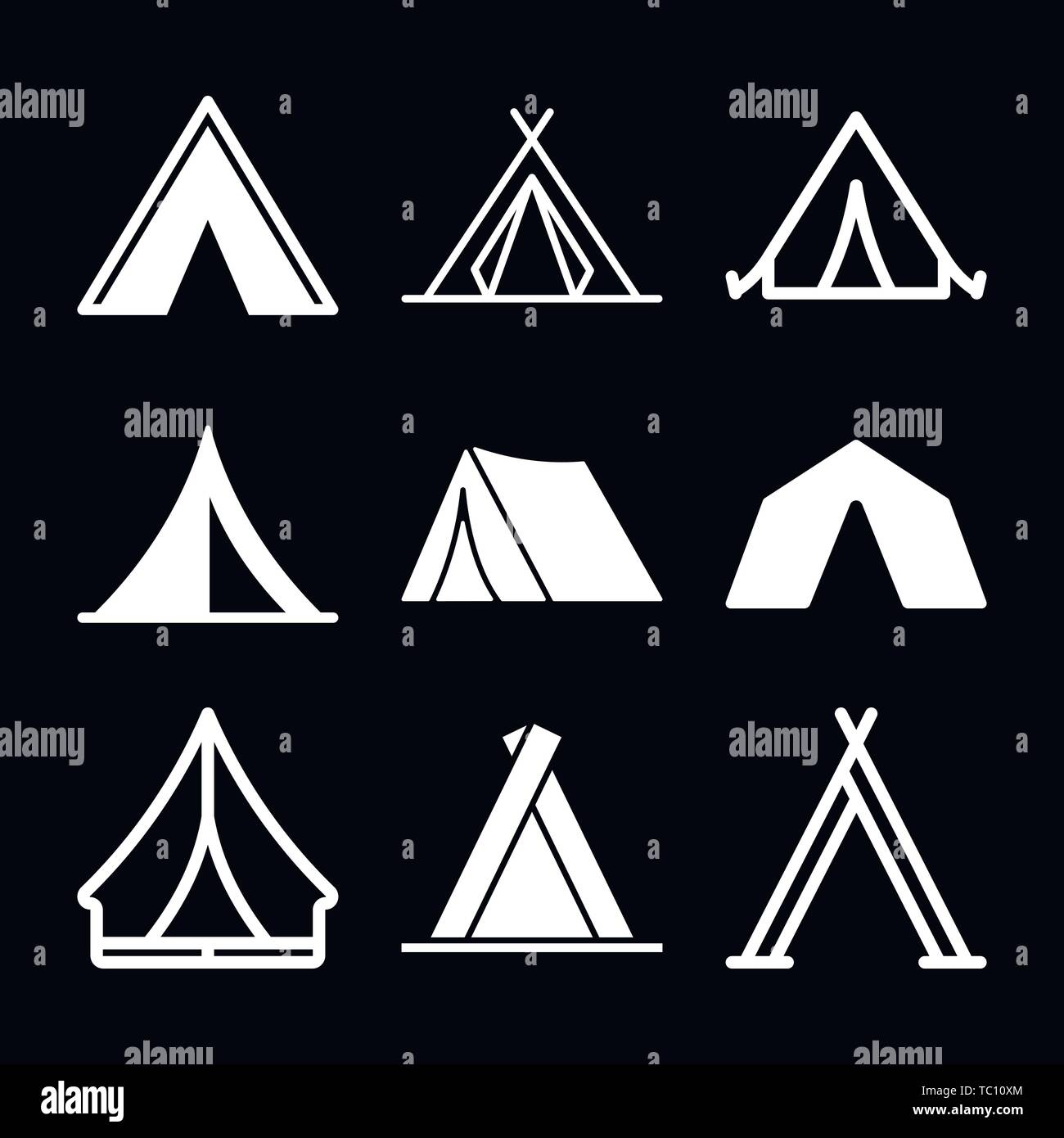 Camping tent icon vector sign symbol Stock Vector Image & Art - Alamy