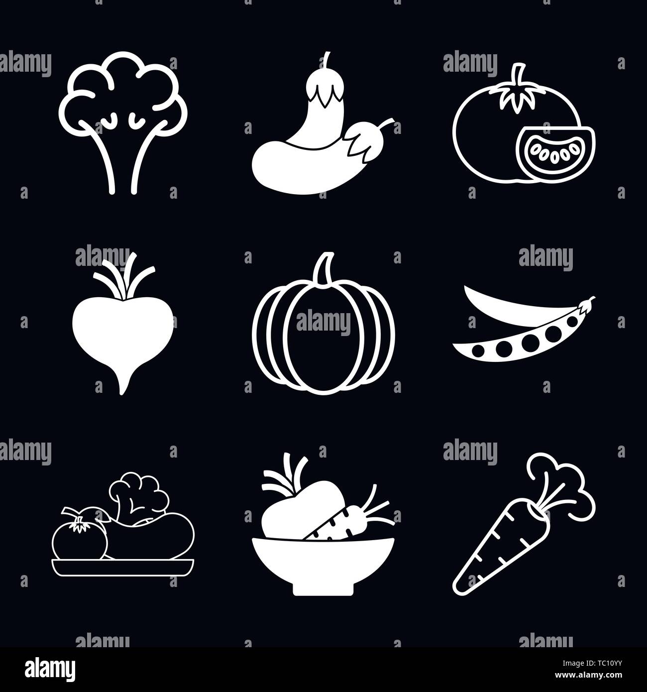 Vegetables Icon vector sign symbol Stock Vector Image & Art - Alamy