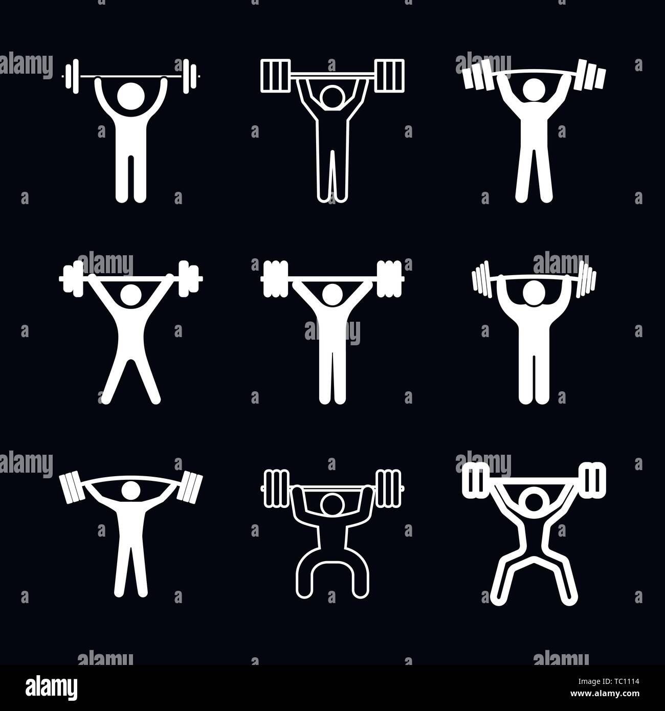 Weightlifter icon vector sign symbol Stock Vector Image & Art - Alamy