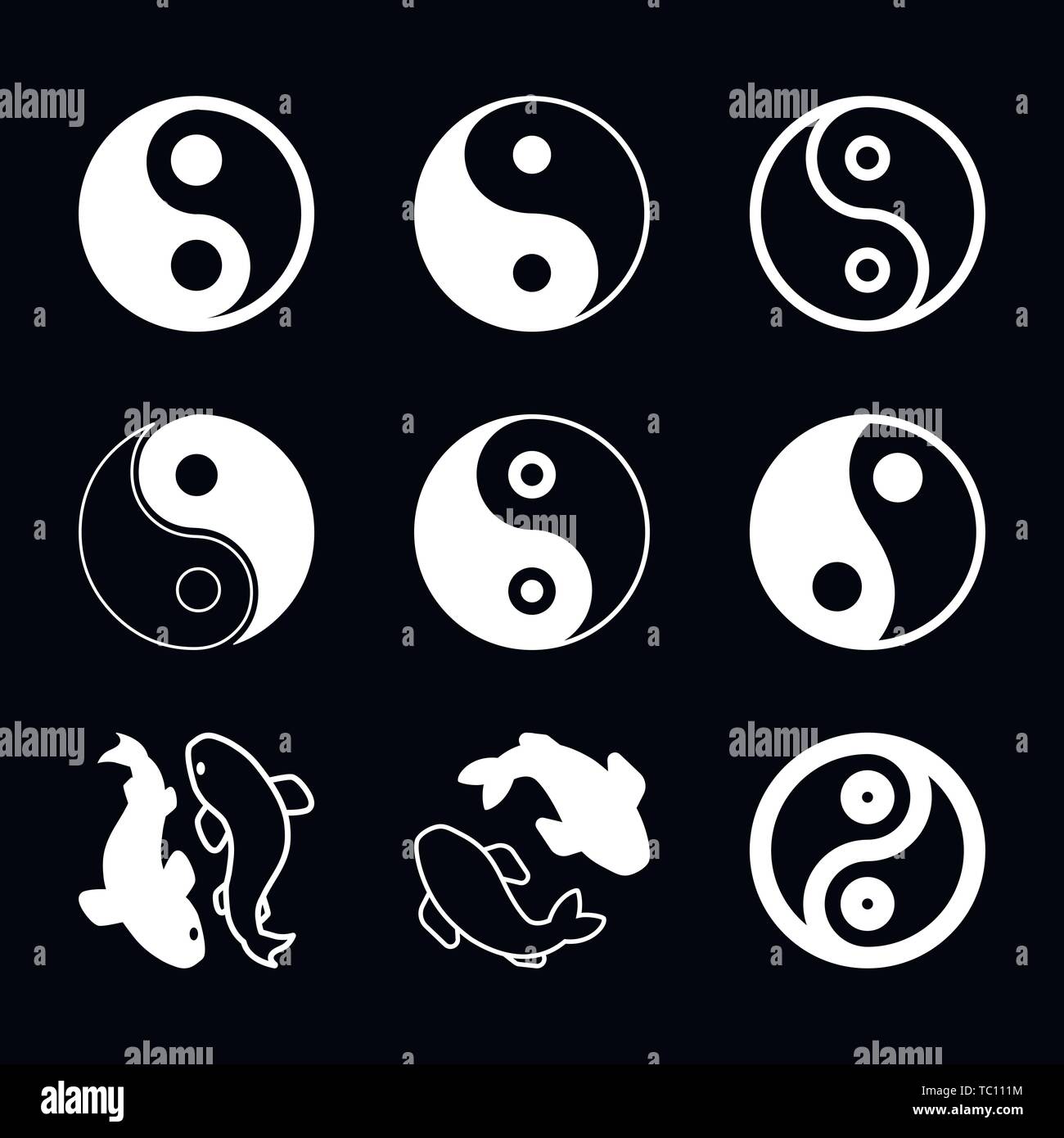 Yin yan hand vector hi-res stock photography and images - Alamy