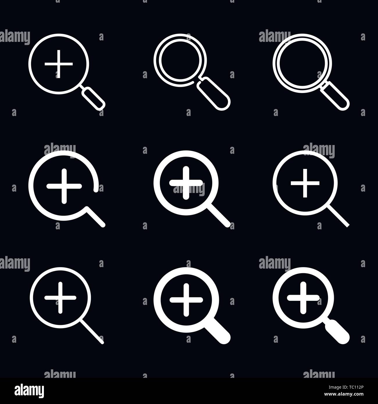 Zoom icon vector sign symbol Stock Vector Image & Art - Alamy