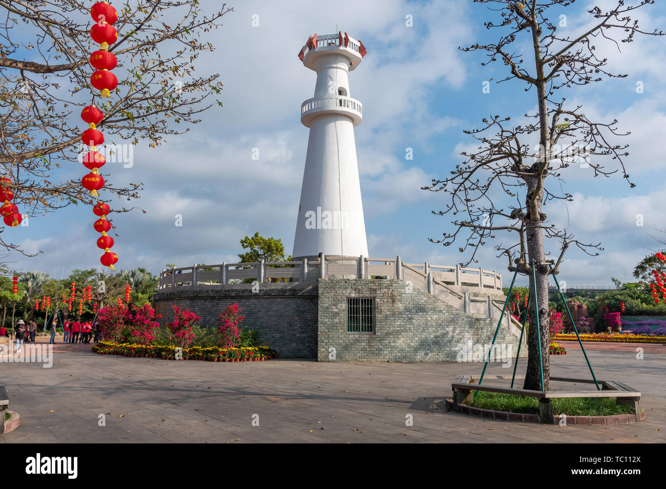 Lighthouse of Sino-Australian Friendship Garden in downtown Zhanjiang ...