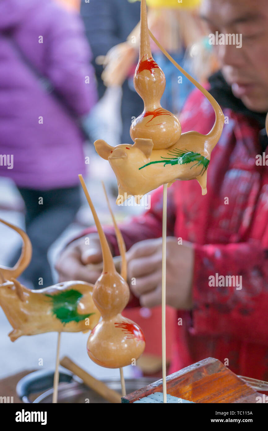 Chinese traditional handicrafts Sugar Man close-up Stock Photo - Alamy