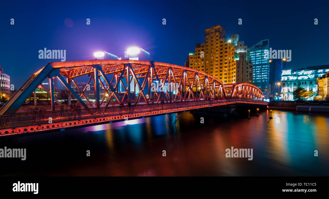 Sunset sky shanghai traffic bridge hi-res stock photography and images ...